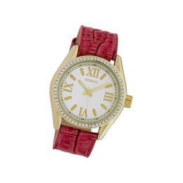 Analog-Armbanduhr Oozoo Timepieces pink groß (ca. 40mm) | Gr.: onesize