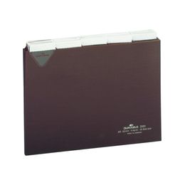 Durable Leitkarte braun 5/5-Teilung Kunststoff A5 quer Tabbreite: 40mm braun | Gr.: onesize