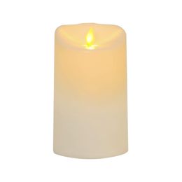 STAR TRADING LED Blockkerze 'M-Twinkle', natur, 15cm, in Silber | Gr.: onesize