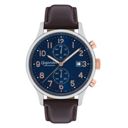 Gigandet Quarzuhr Chronograph "SKYSCRAPER" in Braun/Silber/Blau | Gr.: onesize