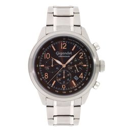 Gigandet Quarzuhr Chronograph "JOURNEY" in Silber/Braun | Gr.: onesize