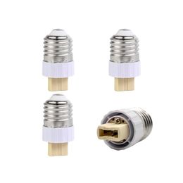 Intirilife 4er Set Lampenadapter E14 auf GU10 in WEISS | Gr.: onesize