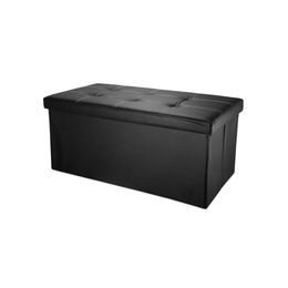 Intirilife Faltbare Sitzbank 78x38x38 cm in LAVA SCHWARZ | Gr.: onesize