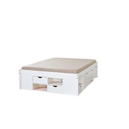 ebuy24 Bett Till Weiß 199 x 146 cm | Gr.: onesize