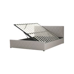 Beliani Doppelbett ROCHEFORT in Grau - (W) 190 x (H) 99 x (L) 214 cm | Gr.: onesize