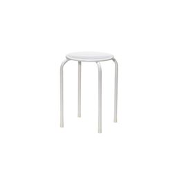 4Living Metallhocker in wei&szlig; | Gr.: onesize