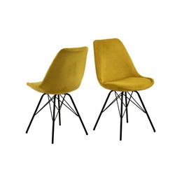 ebuy24 Esszimmerstuhl Eris Gelb 2er Set | Gr.: onesize