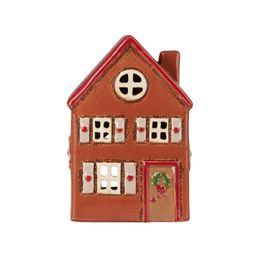 IB Laursen Keramikhaus Lichthaus Stillenat rotes Dach in rot | Gr.: onesize