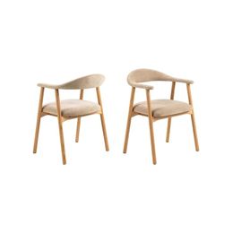 ebuy24 Esszimmerstuhl Addi Beige 2er Set | Gr.: onesize