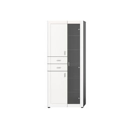 ebuy24 Vitrinenschrank Lago Weiß 80 x 34 cm | Gr.: onesize