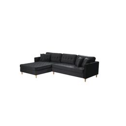 ebuy24 Chaiselongsofa Marino Deluxe Schwarz 290 x 177 cm | Gr.: onesize