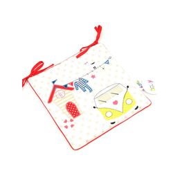 BABY LAL Stuhlkissen "STRANDHAUS & Co." in Maritim/Gelb - (L) 25 x (B) 25cm | Gr.: onesize