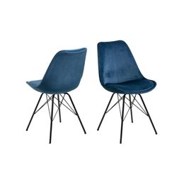 ebuy24 Esszimmerstuhl Erin Blau 2er Set | Gr.: onesize