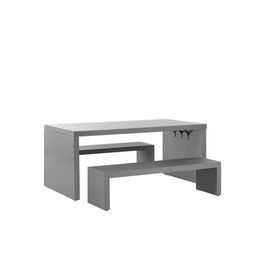 Beliani 3-tlg Gartentisch Set TARANTO in Grau | Gr.: onesize
