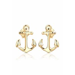 Elli Ohrringe 925 Sterling Silber Anker in Gold | Gr.: onesize