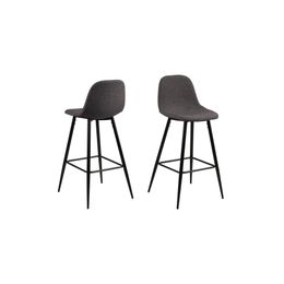 ebuy24 Barhocker Willy Grau 2er Set | Gr.: onesize