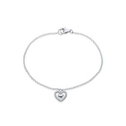 EYE CANDY Armband "HERZ" in Silber aus Sterling-Silber - (L) 18,5 cm | Gr.: onesize