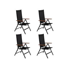 ebuy24 Gartenstuhl Lamira Schwarz 57 x 68 cm | Gr.: onesize