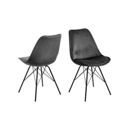 ebuy24 Esszimmerstuhl Erin Grau 2er Set | Gr.: onesize