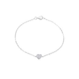 EYE CANDY Armband "HERZ" in Silber aus Sterling-Silber - (L) 18,5 cm | Gr.: onesize