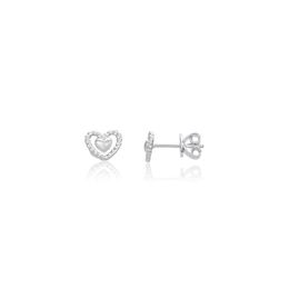 EYE CANDY Ohrstecker "HERZ" in Silber aus Sterling-Silber | Gr.: onesize
