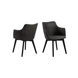 ebuy24 Esszimmerstuhl Bea Grau 2er Set | Gr.: onesize