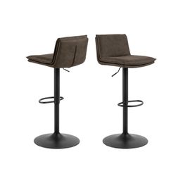 ebuy24 Barhocker Flynn grau. Grau 2er Set | Gr.: onesize
