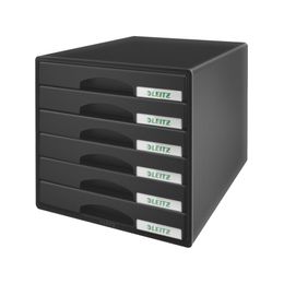 Leitz Schubladenbox Plus 6 Schubladen Polystyrol schwarz | Gr.: onesize