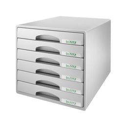 Leitz Schubladenbox Plus 6 Schubladen Polystyrol grau | Gr.: onesize