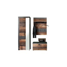 ebuy24 Garderobenaufstellung Irwin B Braun 160 x 37 cm | Gr.: onesize