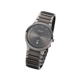 Regent Uhren Analog-Armbanduhr Regent Metallarmband dunkelgrau mittel (ca. 38,5mm) | Gr.: onesize