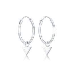 Elli Ohrringe 925 Sterling Silber Dreieck in Silber | Gr.: onesize
