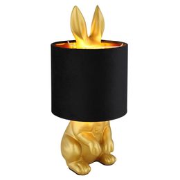 Globo lighting Tischleuchte "Rabbit" in Schwarz/ Gold - (H)41 x &Oslash; 18 cm | Gr.: onesize