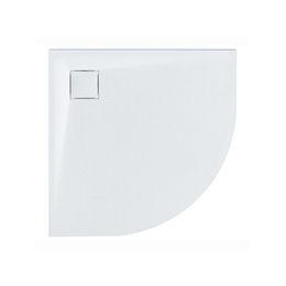 Beliani Duschwanne PARON in Weiß - (W) 80 x (H) 3 x (L) 80 cm | Gr.: onesize