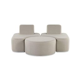 Beliani 3-tlg Lounge Set FABRO in Grau | Gr.: onesize