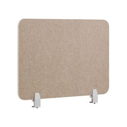 Beliani Schreibtischtrennwand SPLIT in Beige - (W) 72 x (H) 50 x (L) 1 cm | Gr.: onesize
