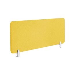 Beliani Schreibtischtrennwand WALLY in Gelb - (W) 160 x (H) 40 x (L) 2 cm | Gr.: onesize