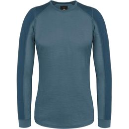 Normani Outdoor Sports Damen Merino Langarm-Shirt Goulburn in Blau | Gr.: XS