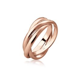 Elli Ring 925 Sterling Silber Ring Set in Rosegold | Gr.: 52