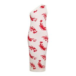 ebeeza Damen Kleid in WOLLWEISS ROT | Gr.: M