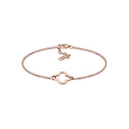 Elli Armband 925 Sterling Silber Kleeblatt in Rosegold | Gr.: 20 cm