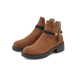 Lascana Stiefelette in camelfarben | Gr.: 37