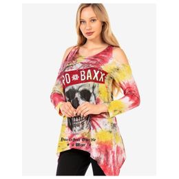 Cipo & Baxx Cipo & Baxx Sweatshirts LONG SLEEVE T-SHIRT in BURGUNDY | Gr.: XL