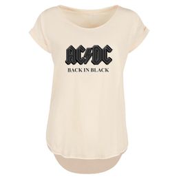 F4NT4STIC Long Cut T Shirt ACDC Back in Black in Whitesand | Gr.: M