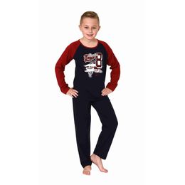 Normann langarm Schlafanzug Pyjama Basketball - 77465 in navy | Gr.: 140