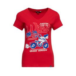 Queen Kerosin T-Shirt Faster Than The Wind in rot | Gr.: 3XL