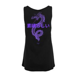 F4NT4STIC Damen Tanktop Drache Japan in schwarz | Gr.: 4XL