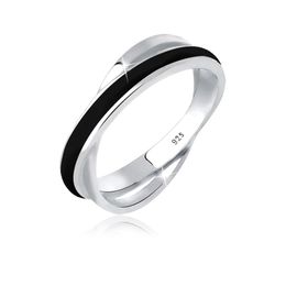 Elli Ring 925 Sterling Silber in Schwarz | Gr.: 60