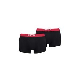 Levi's Levi ́s Boxershorts LEVIS MEN SOLID BASIC TRUNK ORGANIC CO 2er Pack in Black/Red | Gr.: XL