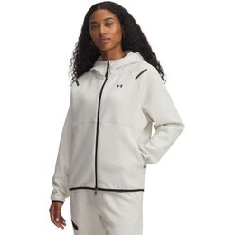 Under Armour Fleecejacke/Fleecepullover "Unstoppable Fleece Full-Zip" in Wei&szlig; | Gr.: M